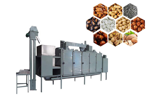 Automatic Continuous Peanut Roaster Machine|Cashew Nut Roast Equipment